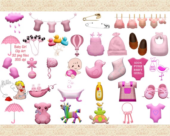 Baby Girl Things Clip Art