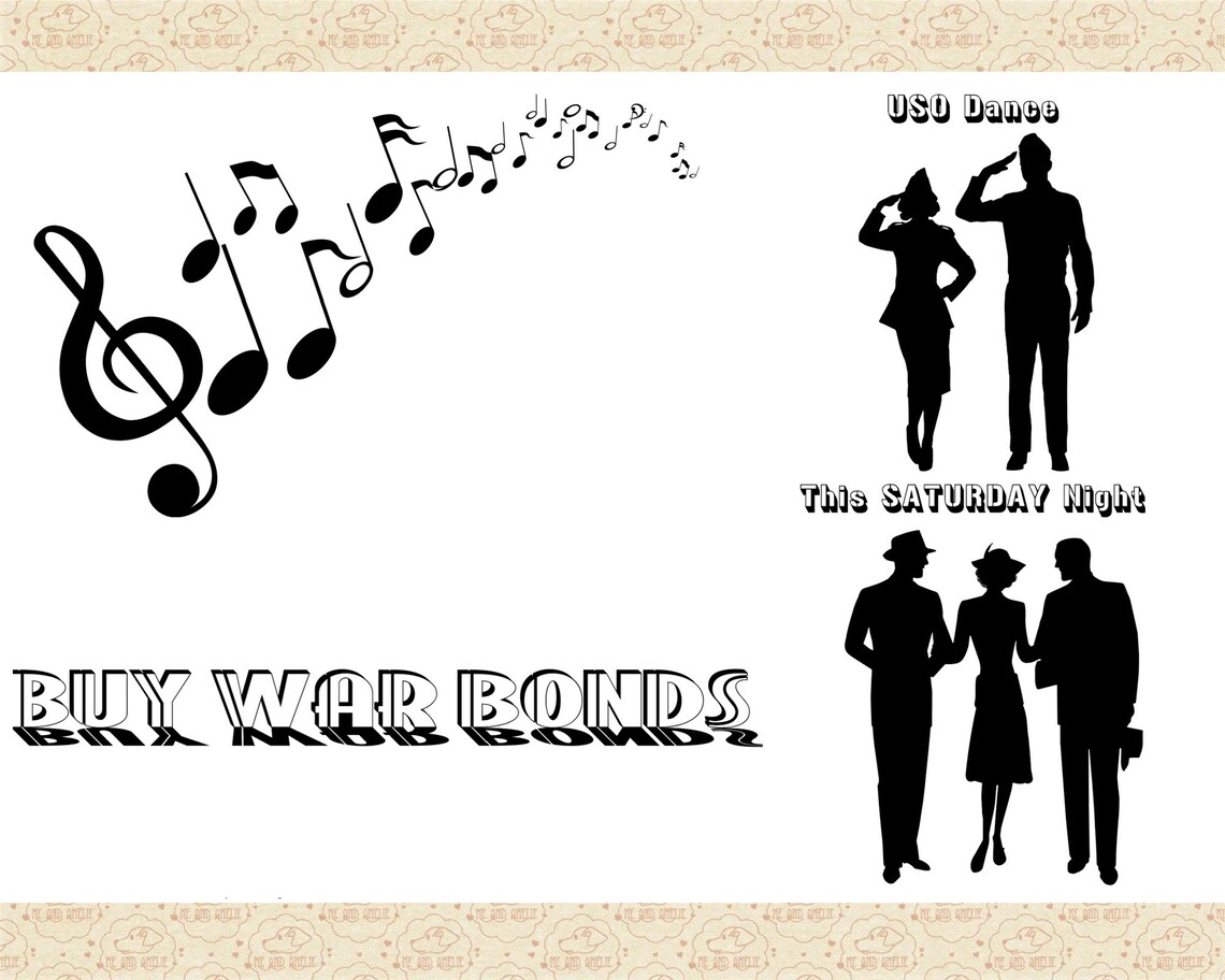 The Fabulous 40's Silhouettes AI EPS no Svg & PNG 1940s - Etsy