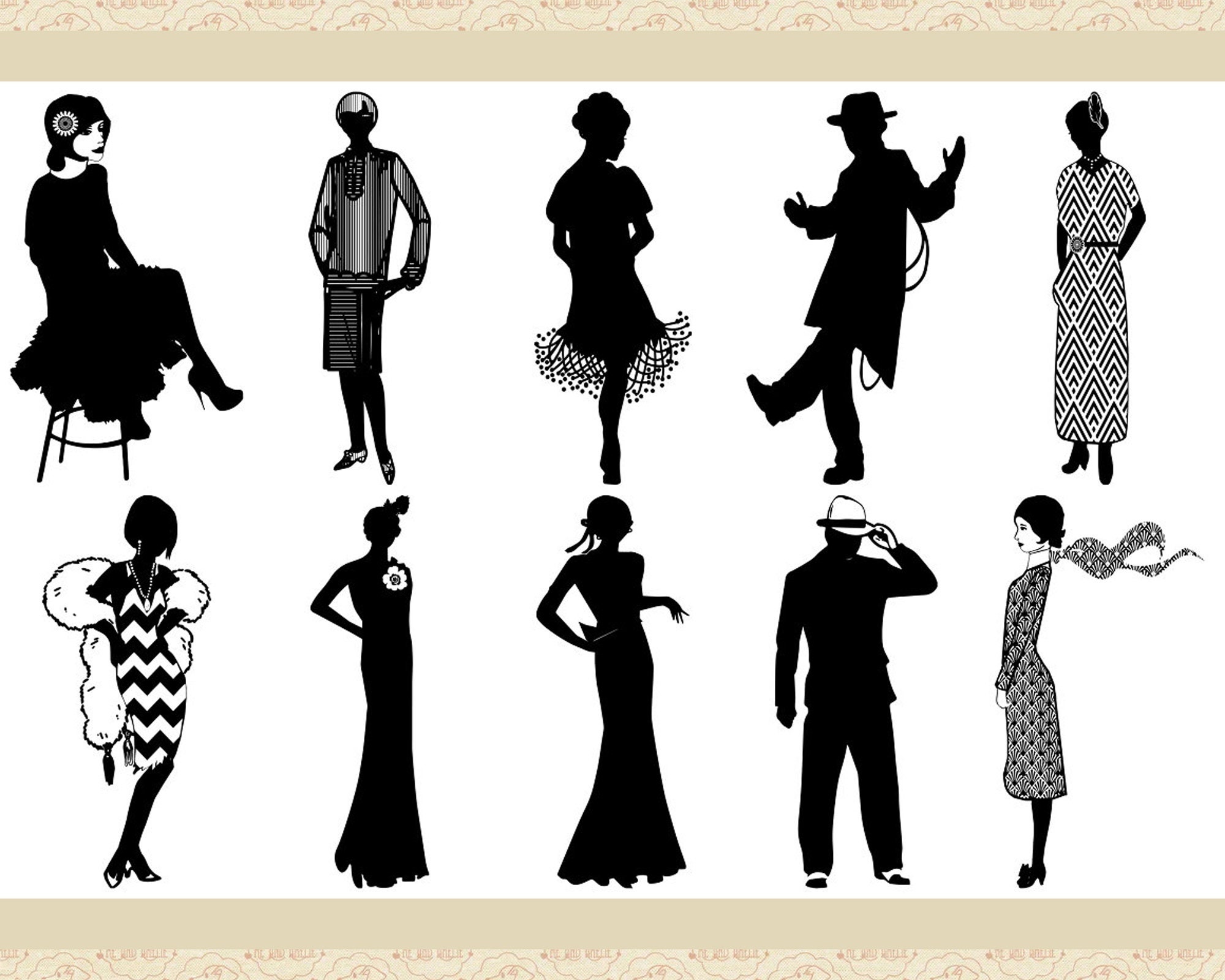 Gatsby Flappers & Mobsters AI EPS PNG no Svgroaring 20s - Etsy Australia