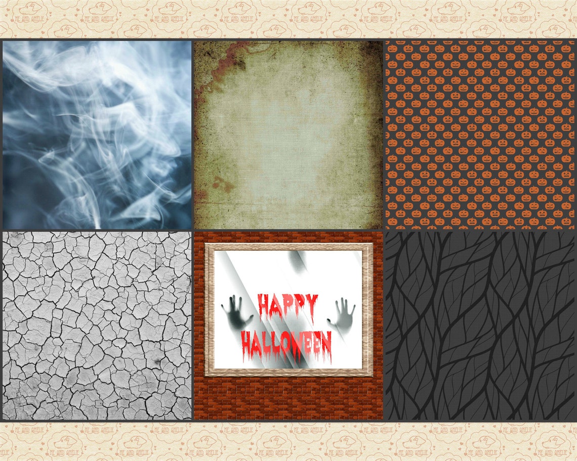 Creepy Halloween Digital Paper Megapack, 22 Papers, Blood Papers ...