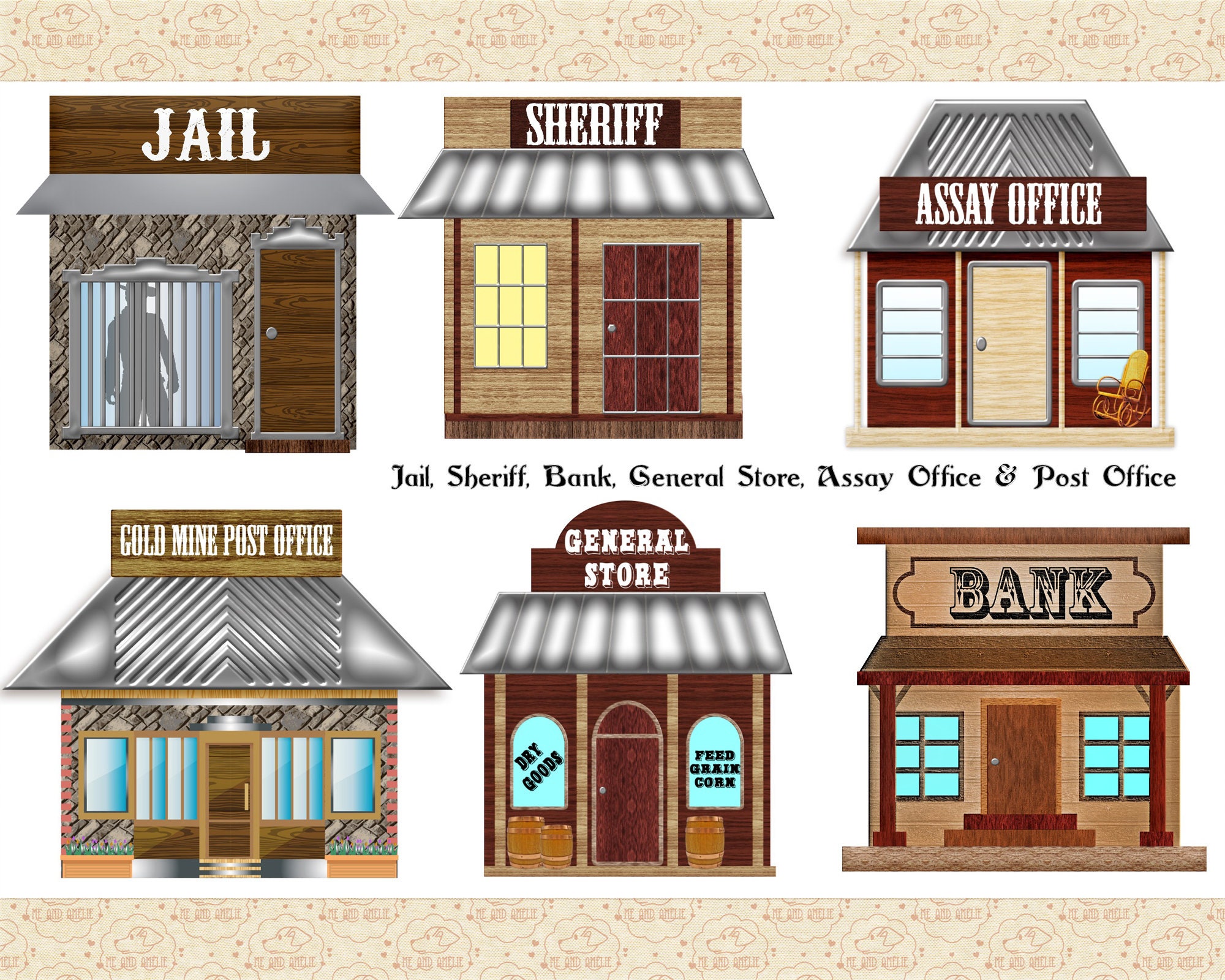Wild West Town Clipart
