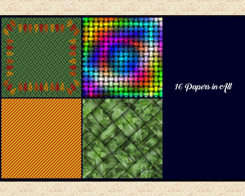 Weave Pattern Variety Digital Papers Weave Texture Basket - Etsy
