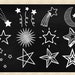Chalkboard Stars Clipart, Chalk Star Bunting, Chalk Star Swirls, Chalk ...