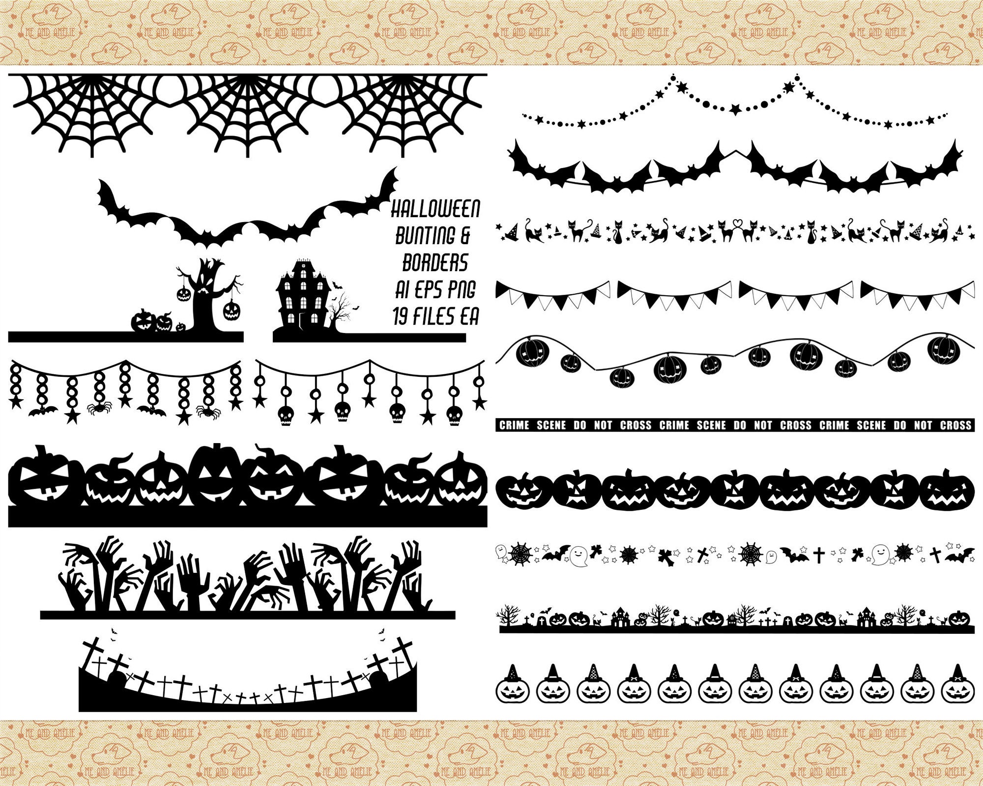 Halloween Borders Black And White