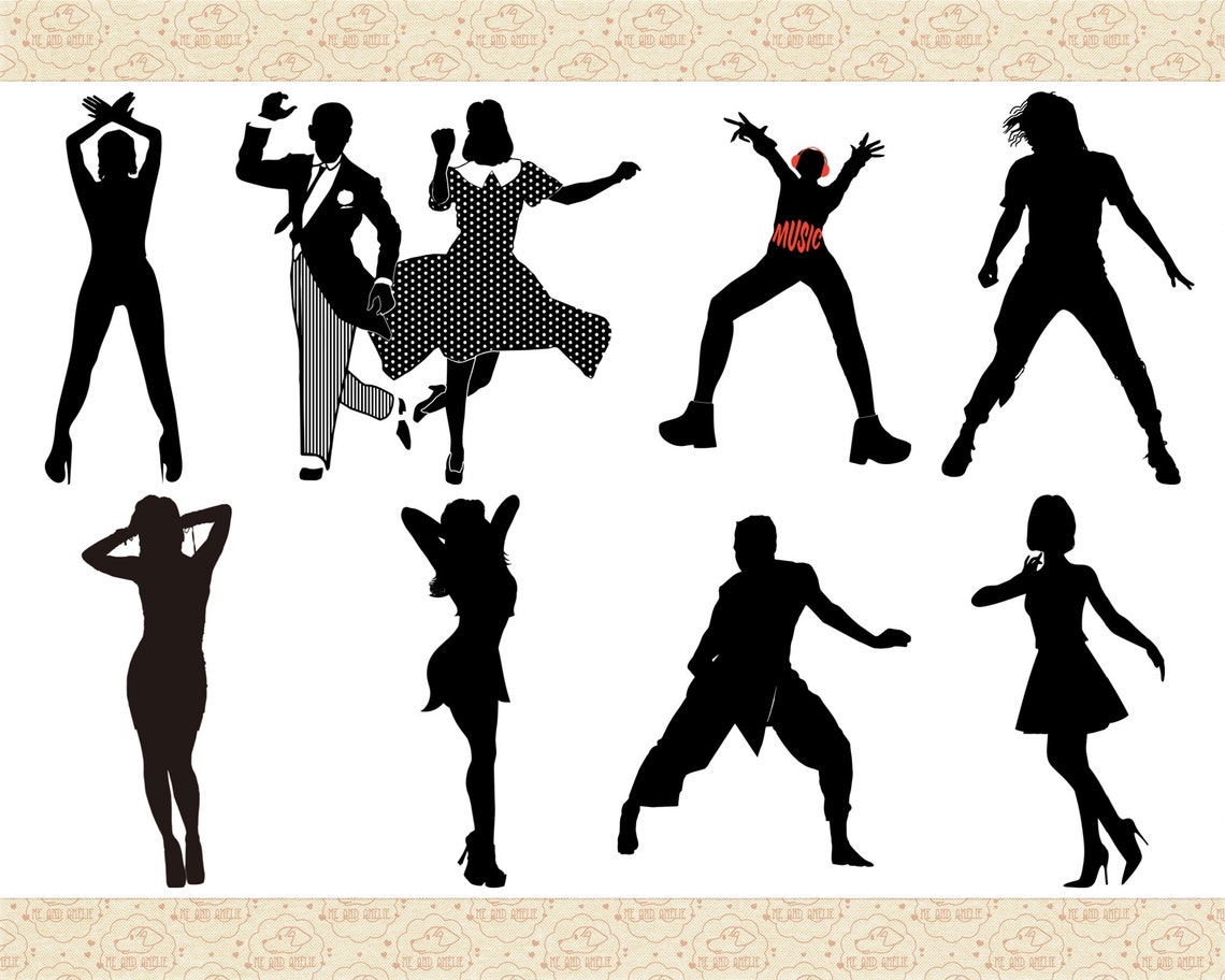 Dance Variety Vector Clip Art Al EPS no Svg & PNG Retro | Etsy