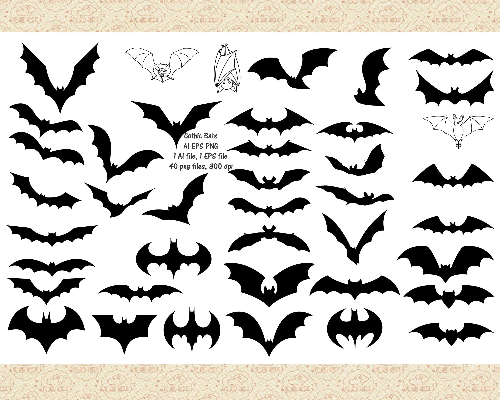 Hanging Bats Clipart
