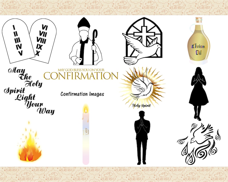First Communion and Confirmation Silhouettes AI EPS N0 Svg - Etsy