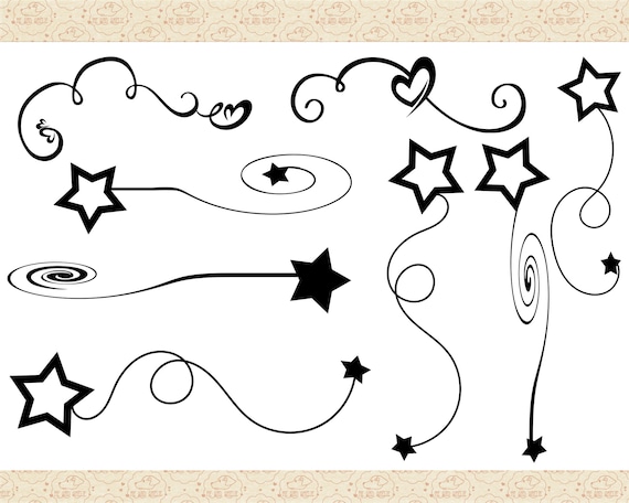 Stars And Swirls Clipart