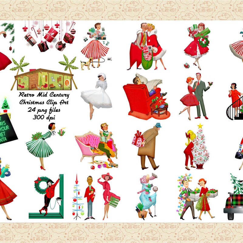 Retro Clip Art - Etsy
