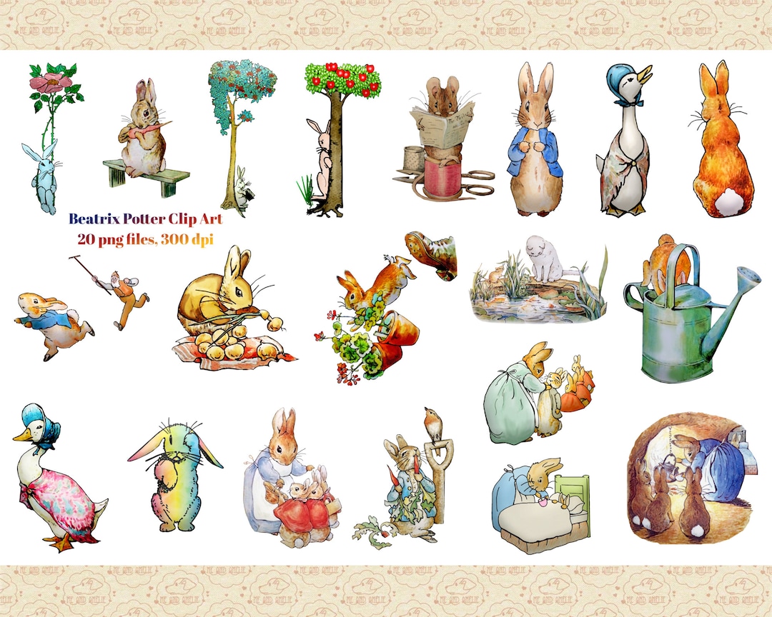 Beatrix Potter Restored Vintage Clip Art, CC0 Public Domain, Use Freely ...