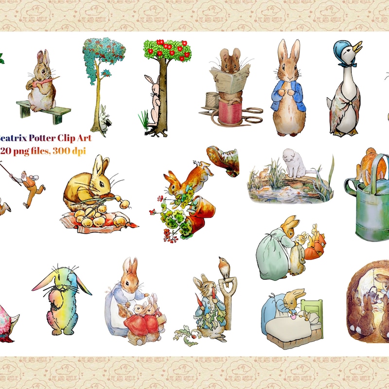 Peter Rabbit Clipart - Etsy