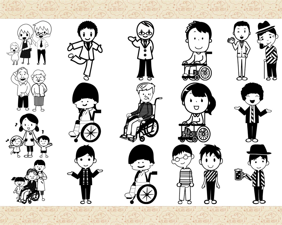 Stick Figures of Many Types AI EPS not Svg & Pngpeople - Etsy Canada