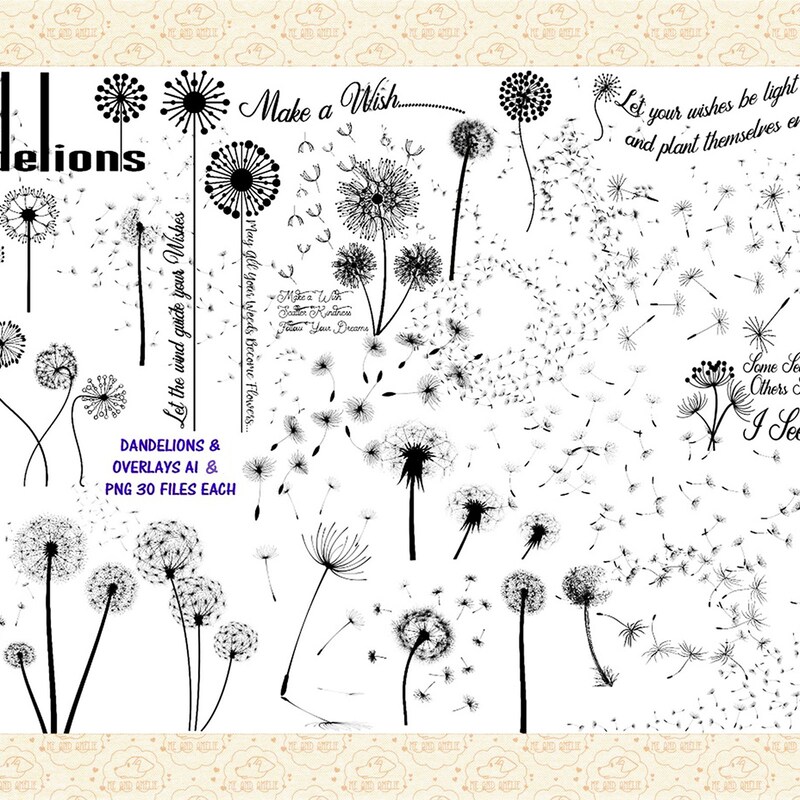 Dandelion Wall Sticker - Etsy