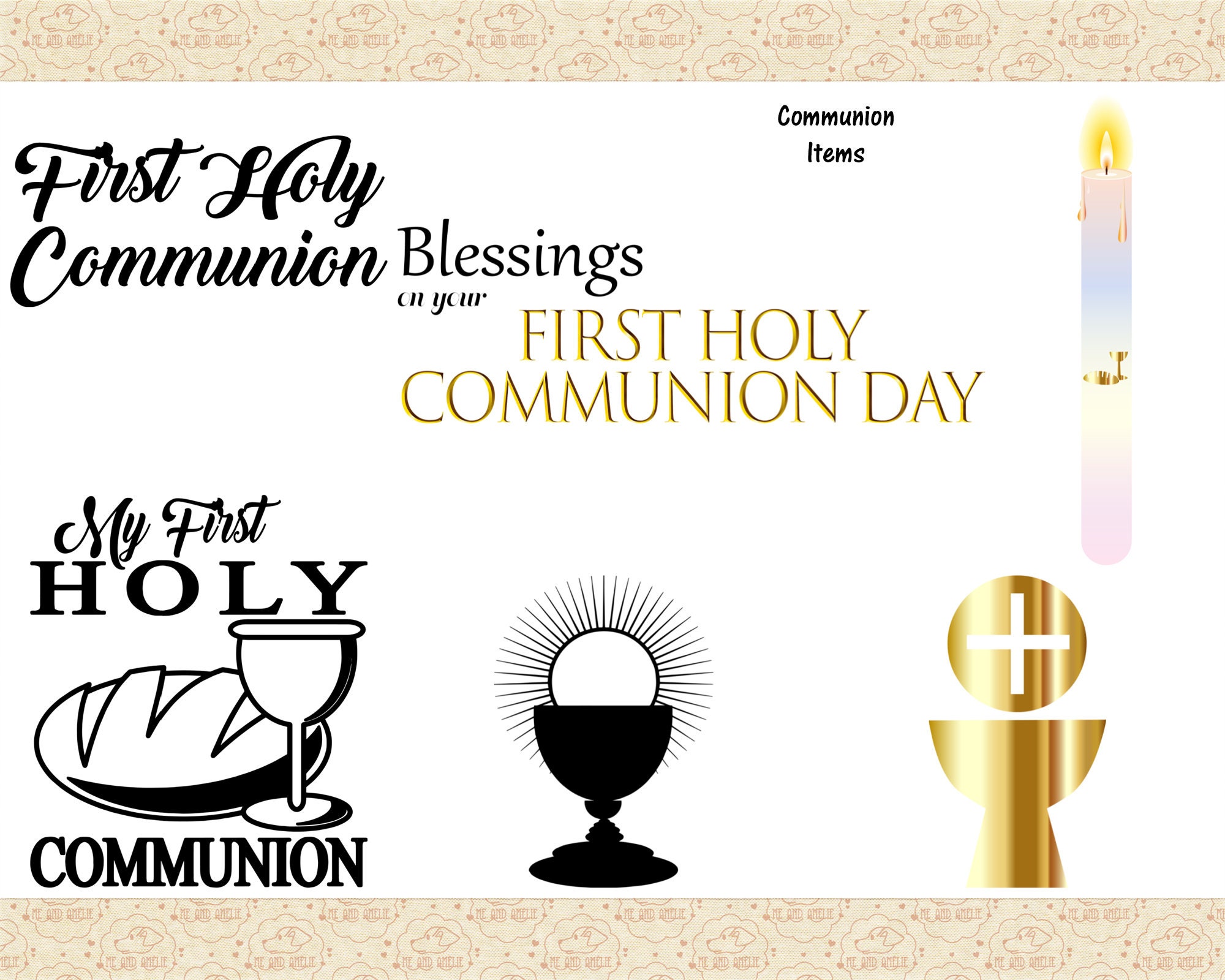 First Communion and Confirmation Silhouettes AI EPS N0 Svg - Etsy