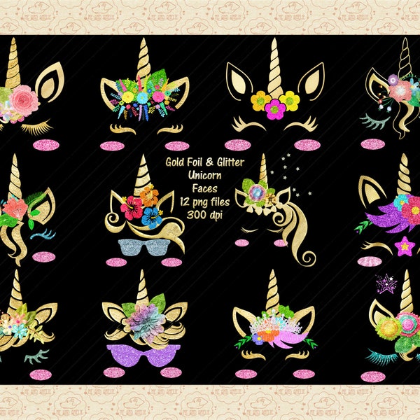 Unicorn Clip Art - Etsy