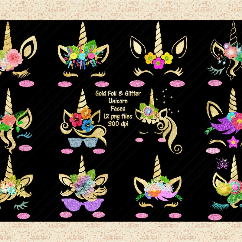 Unicorn Clip Art - Etsy