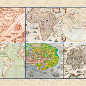 Vintage Maps Digital Papers, CC0 Public Domain Papers, Old Map ...