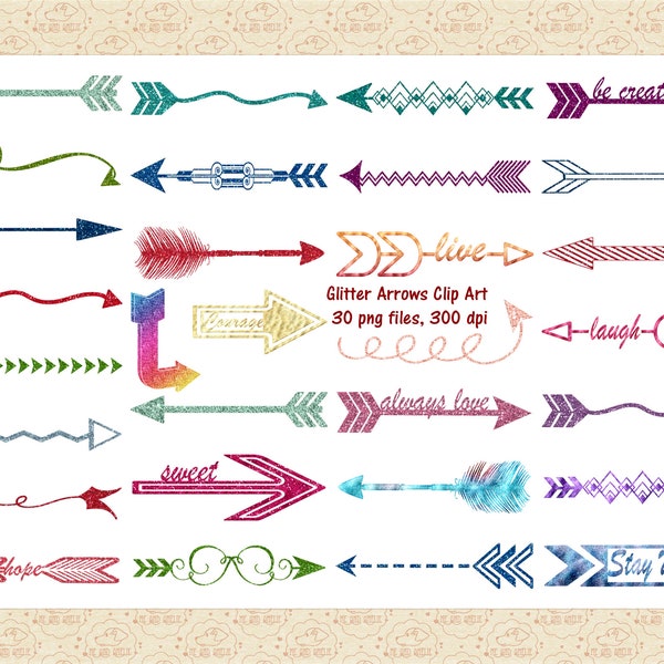 Glitter Arrows - Etsy