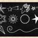 Chalkboard Stars Clipart, Chalk Star Bunting, Chalk Star Swirls, Chalk ...