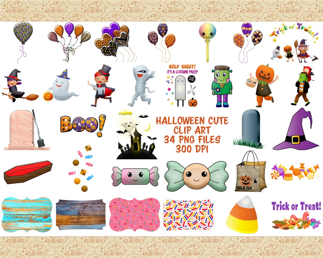Cute Halloween Clipart, Halloween Balloons, Halloween Costumes ...