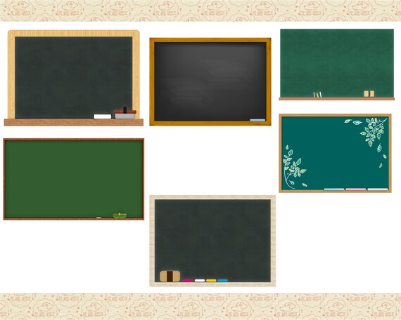 Art & Collectibles Green Chalkboard Labels Clip Art Blackboard Labels ...