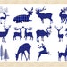 Blue Buffalo Plaid Deer & Forest AI EPS Pngno Svg Lumberjack Plaid ...