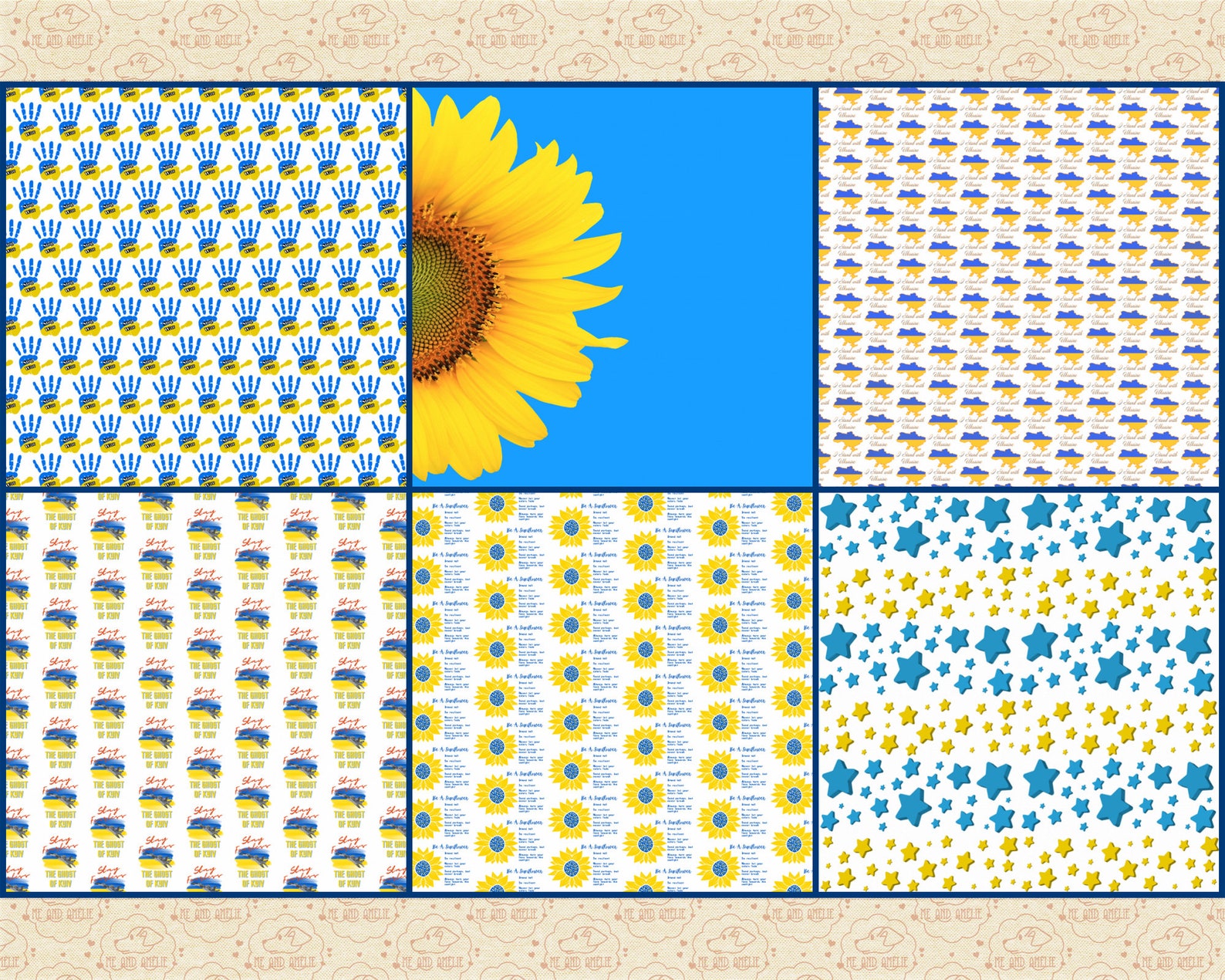 Ukraine Sunflower Digital Paper Pack, Scrapbooking Papers (digital ...
