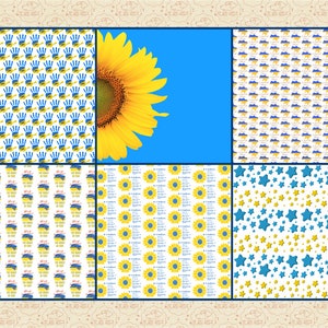 Ukraine Sunflower Digital Paper Pack, Scrapbooking Papers (digital ...