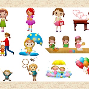 Children Variety Clip Art, Teacher & Students, Friends Clip Art, Boy ...