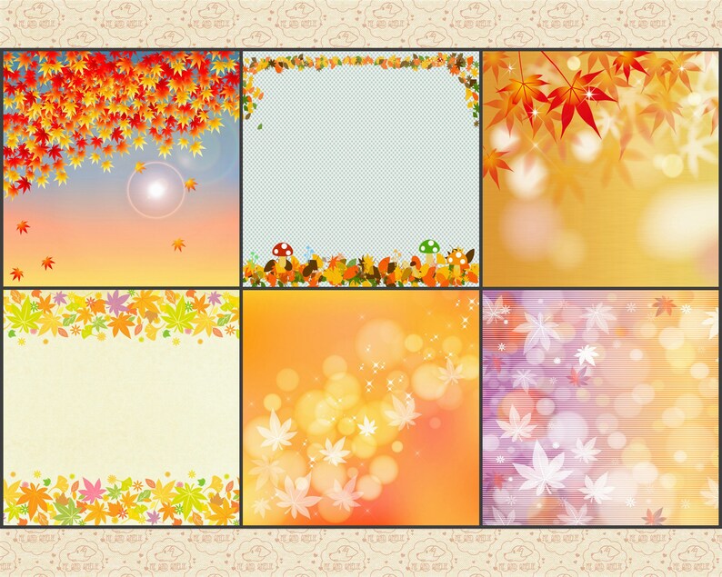 Autumn Variety Mega Bundle Digital Paper Pack Fall Scenery | Etsy