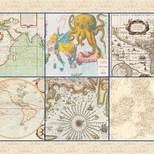Vintage Maps Digital Papers, CC0 Public Domain Papers, Old Map ...