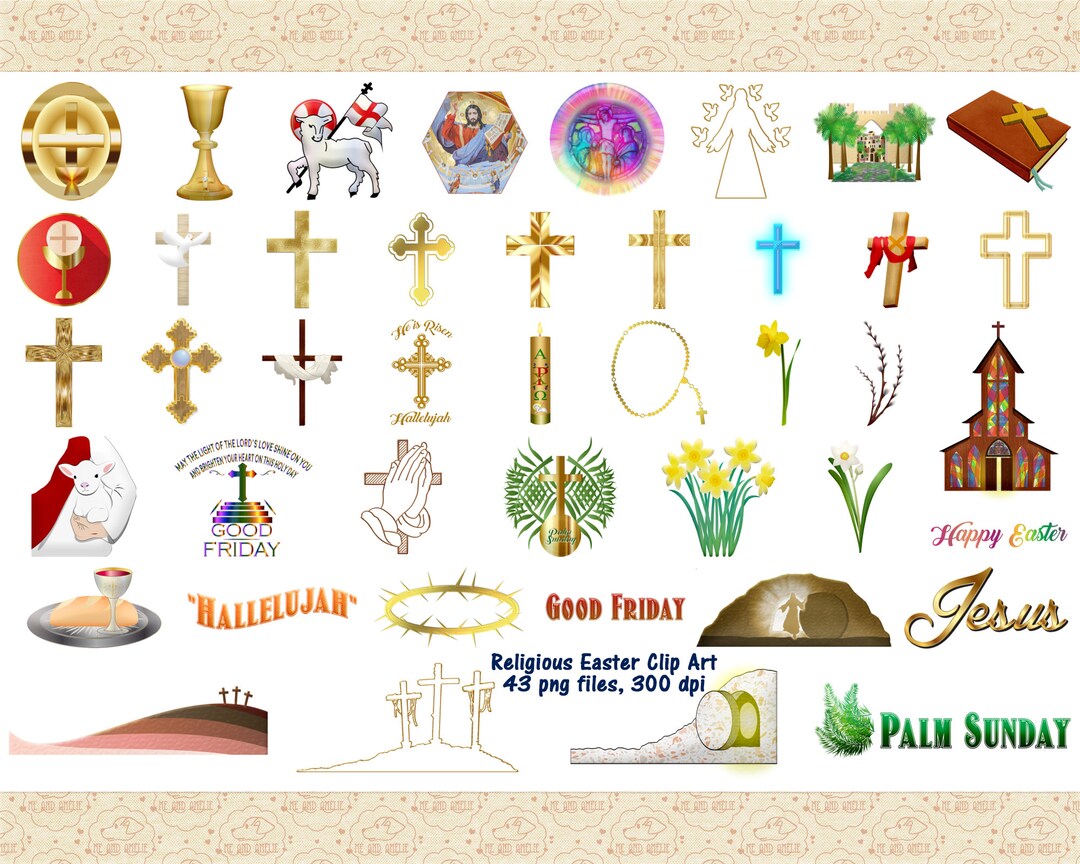 Religious Easter Clipart*easter Cross, Good Friday, Resurrection ...