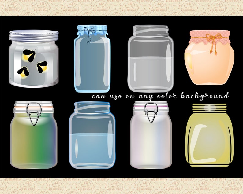Mason Jar Vector AI EPS PNG Simple Jar Clip Art Mason Jar - Etsy