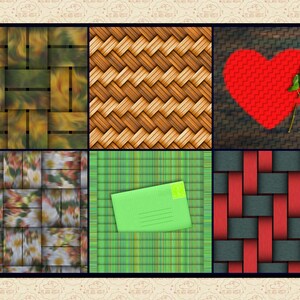 Weave Pattern Variety Digital Papers, Weave Texture, Basket Patterns ...