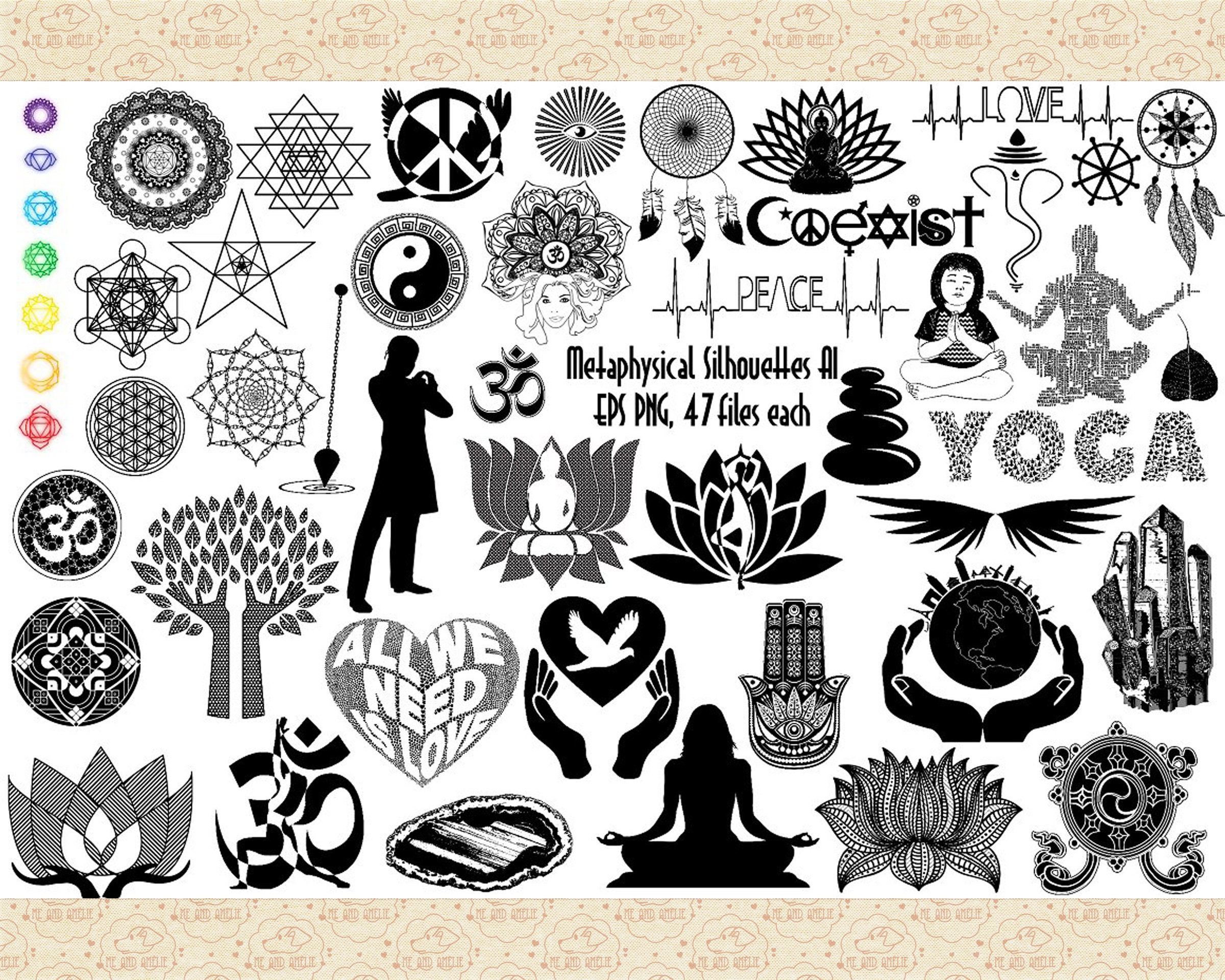 Metaphysical Silhouettes AI vector & PNG Files be Aware - Etsy