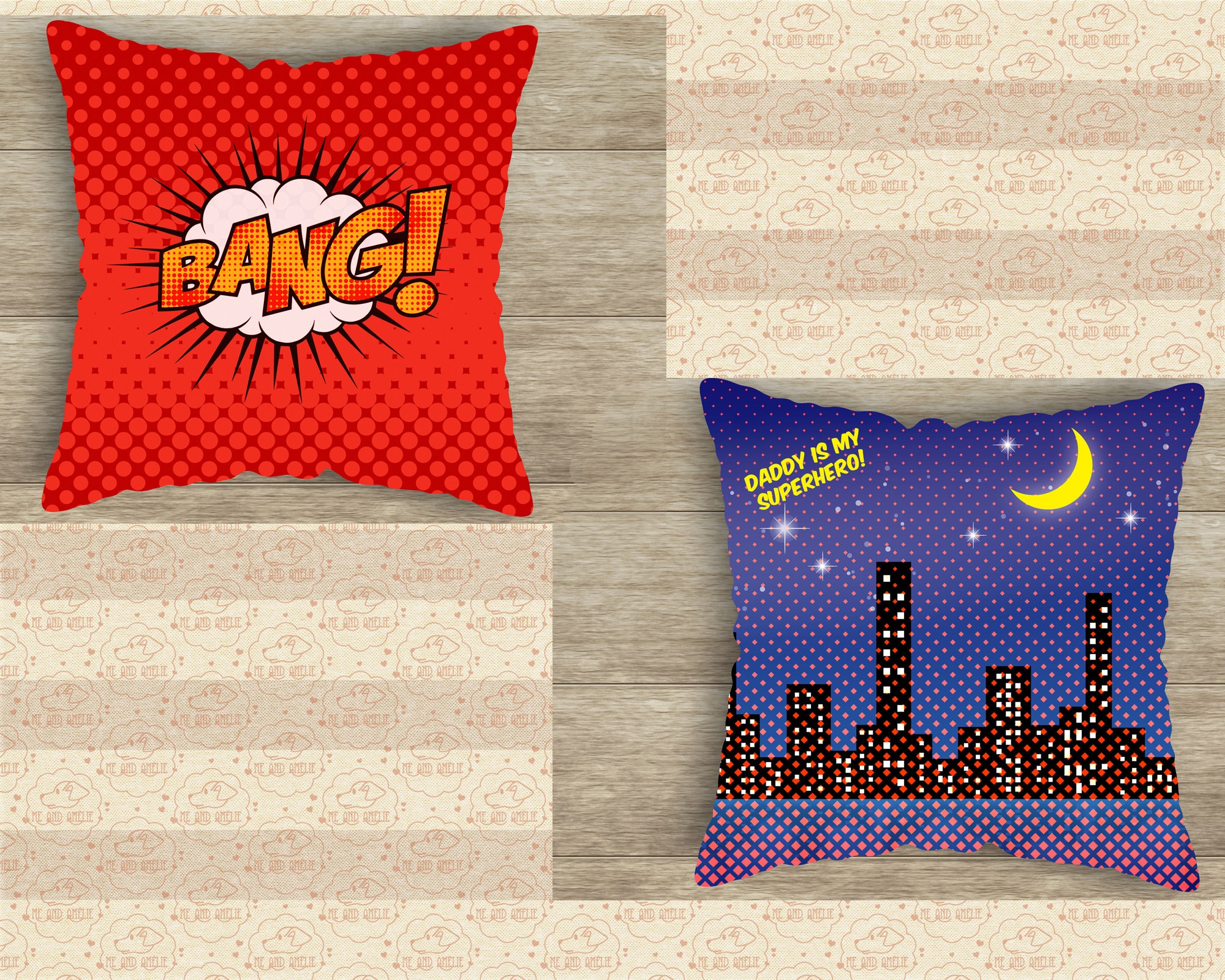 Superhero Halftone Comic Digital Paper MEGAPACK, 26 Papers in All ...