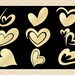 Gold Foil Hearts Clip Art, Swirl Hearts, Unique Hearts, Gold Foil ...