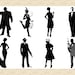 Gatsby Flappers & Mobsters, AI EPS PNG, (no Svg)roaring 20s, 1920s ...