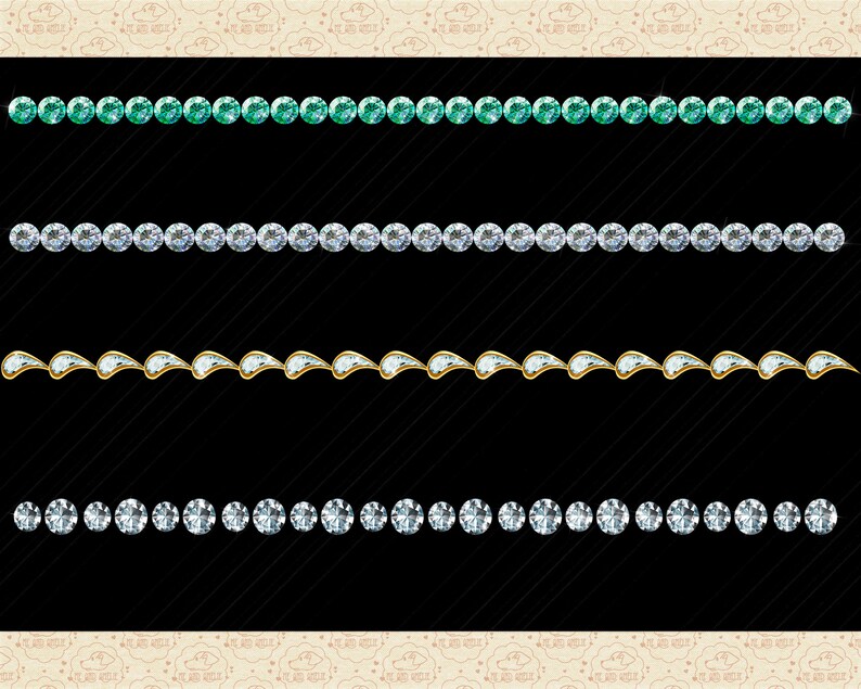 Gemstone Borders Clip Art Borders Frame Diamonds Clip Art - Etsy