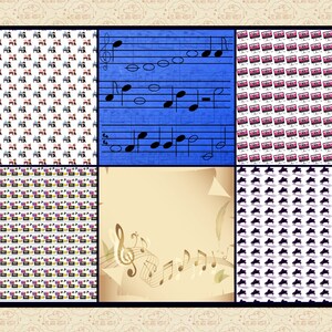 Music Variety Digital Papers, Music Patterns, Vinyl Record Pattern ...