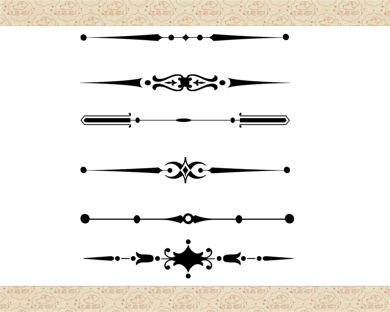 SALE Special Price Only 99 Cents Calligraphy Dividers AI - Etsy
