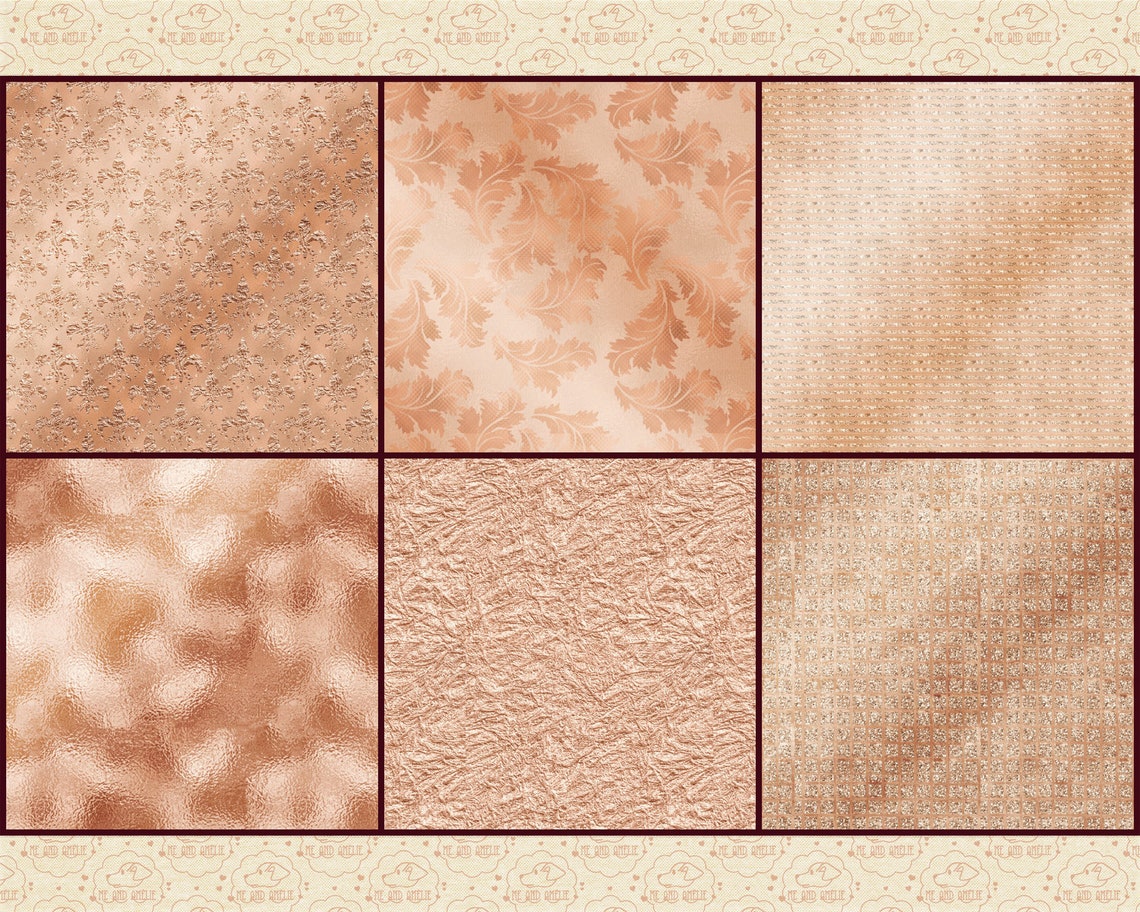 Rose Gold Foil Digital Papers Glam Digital Paper Blush Pink - Etsy