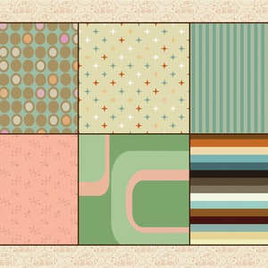 Retro Mid Century Atomic Age Digital Papers (large Patterns) Mod Retro ...