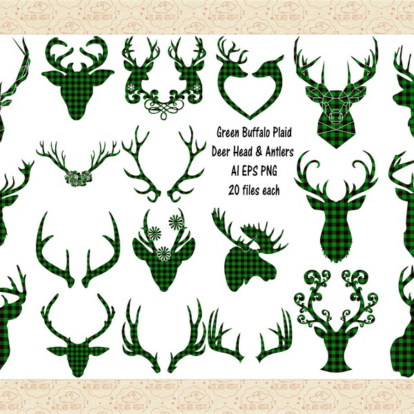 Plaid Deer - Etsy