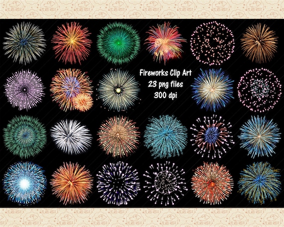 Fireworks Clip Art Independence Day 4th of July | Etsy