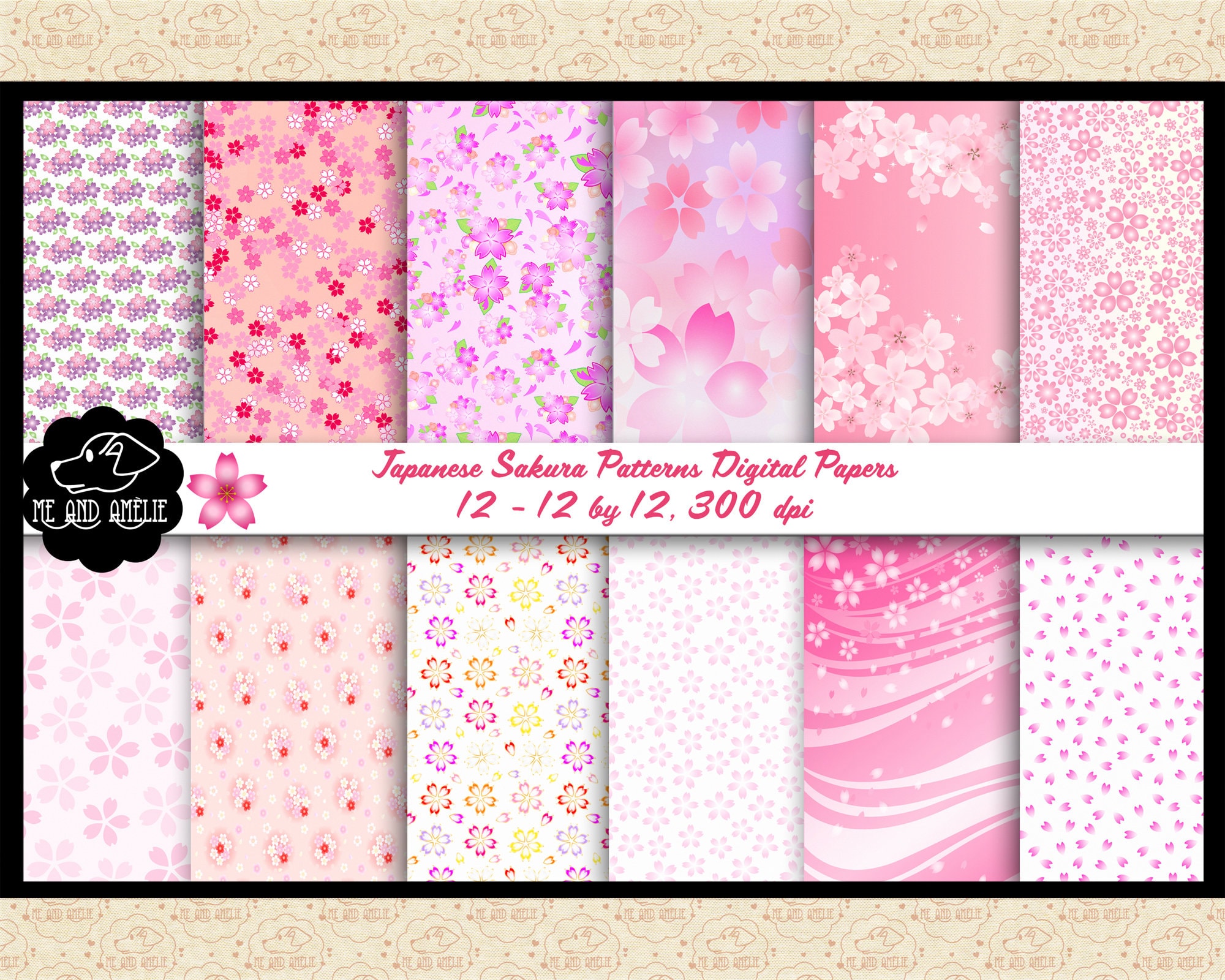 Japanese Sakura Patterns