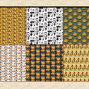 Retro Halloween Patterns Digital Paper, Vintage Papers, Halloween ...