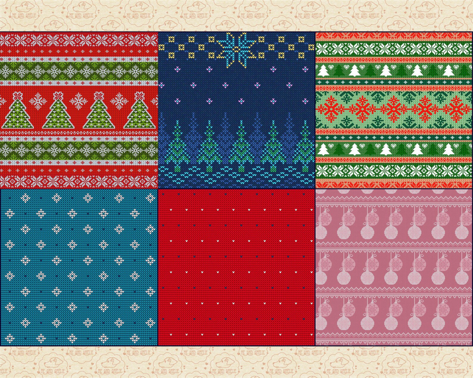 Christmas Sweater Weather Digital Papers Ugly Sweater Digital - Etsy
