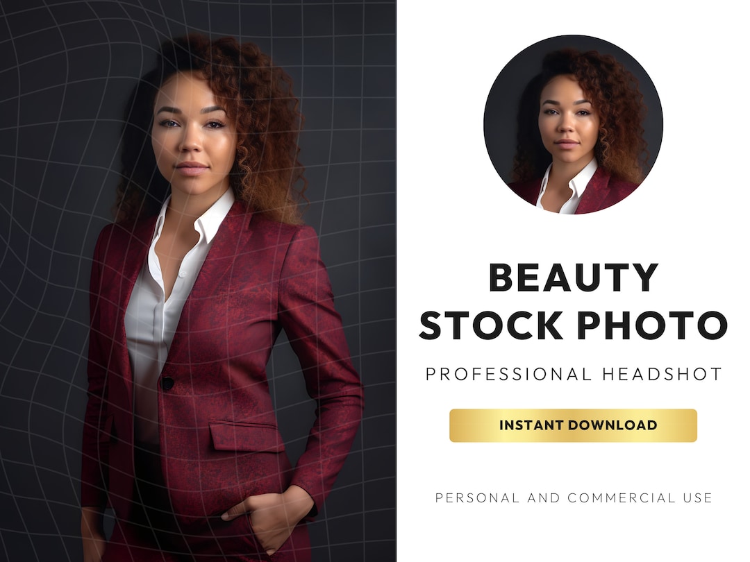 Professional Headshot Stock Photo, Black Girl Businesswoman in a Red ...
