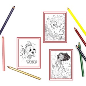 Black Mermaids Coloring Pages Melanin Coloring Pages - Etsy